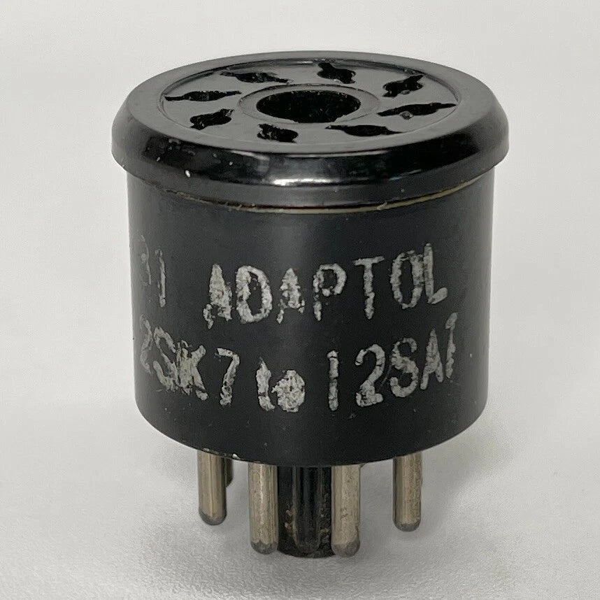 Vintage Adaptol No. 131 Tube Socket Adapter Convert 12SK7 Tube to 12SA ...